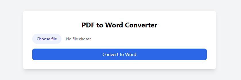 PDF to Word Converter | Webtoolmatter.com